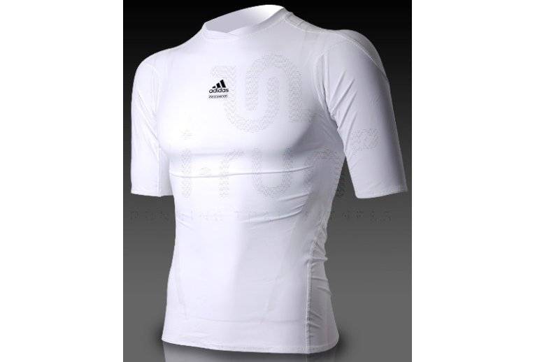 adidas Adidas TechFit Powerweb MC homme - Tee shirt pas cher - P92455 blanc