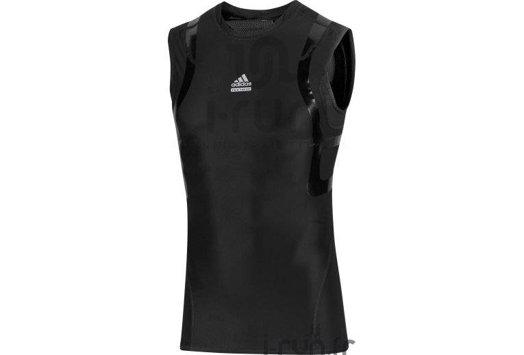adidas Débardeur TechFit PowerWeb noir - Compression homme pas cher P92474