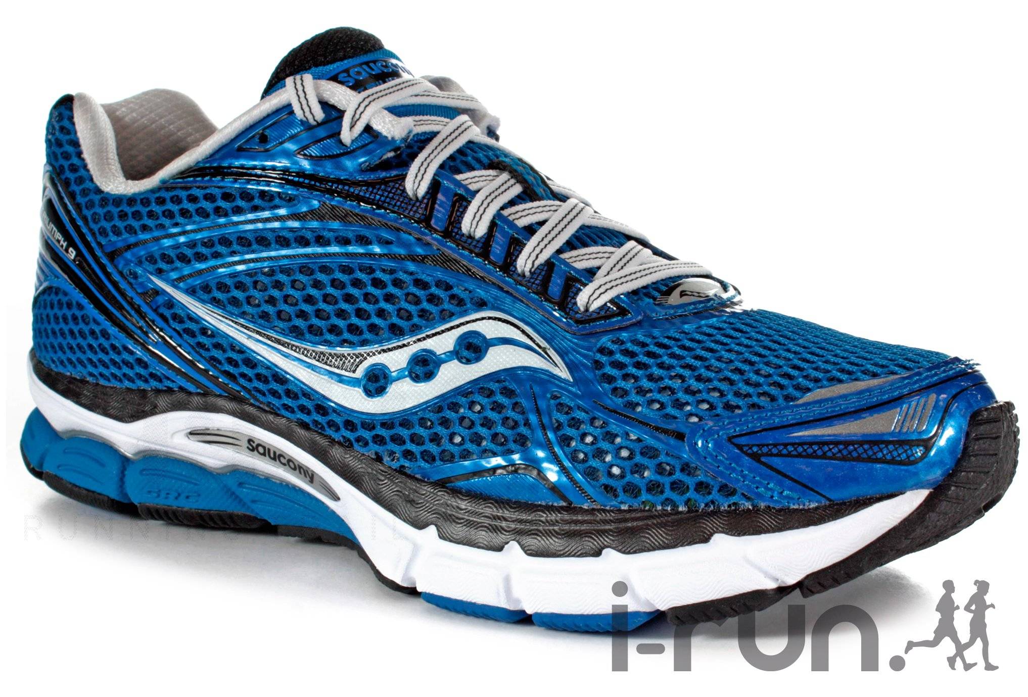 Saucony PowerGrid Triumph 9 M homme pas cher - 20137-7 BLU/BLK/WHT