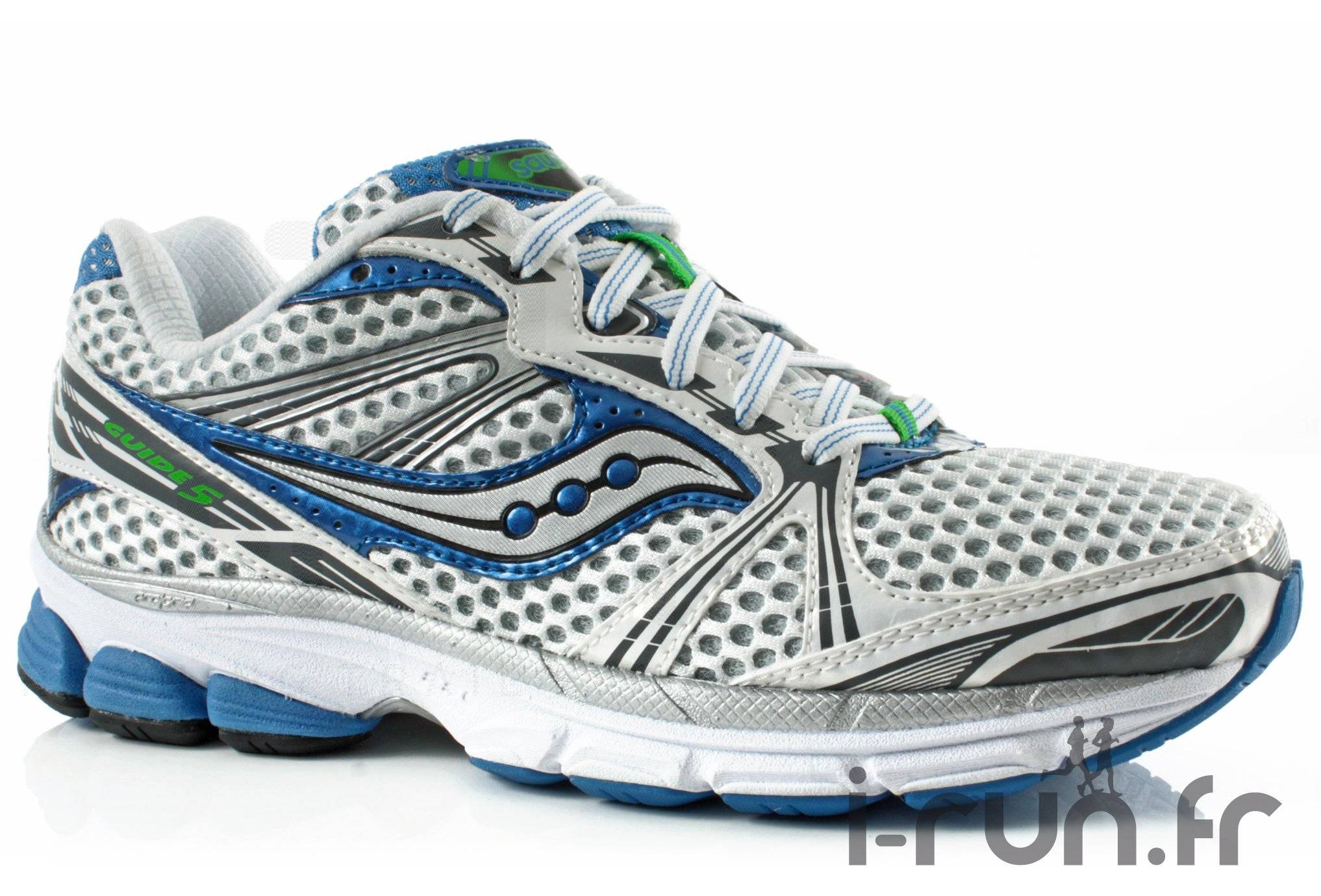 Saucony ProGrid Guide 5 W femme pas cher - 10140-1 WHT/SIL/BLU