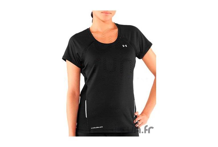 Under Armour Tee shirt Coldblack Run W femme pas cher 1231690 002
